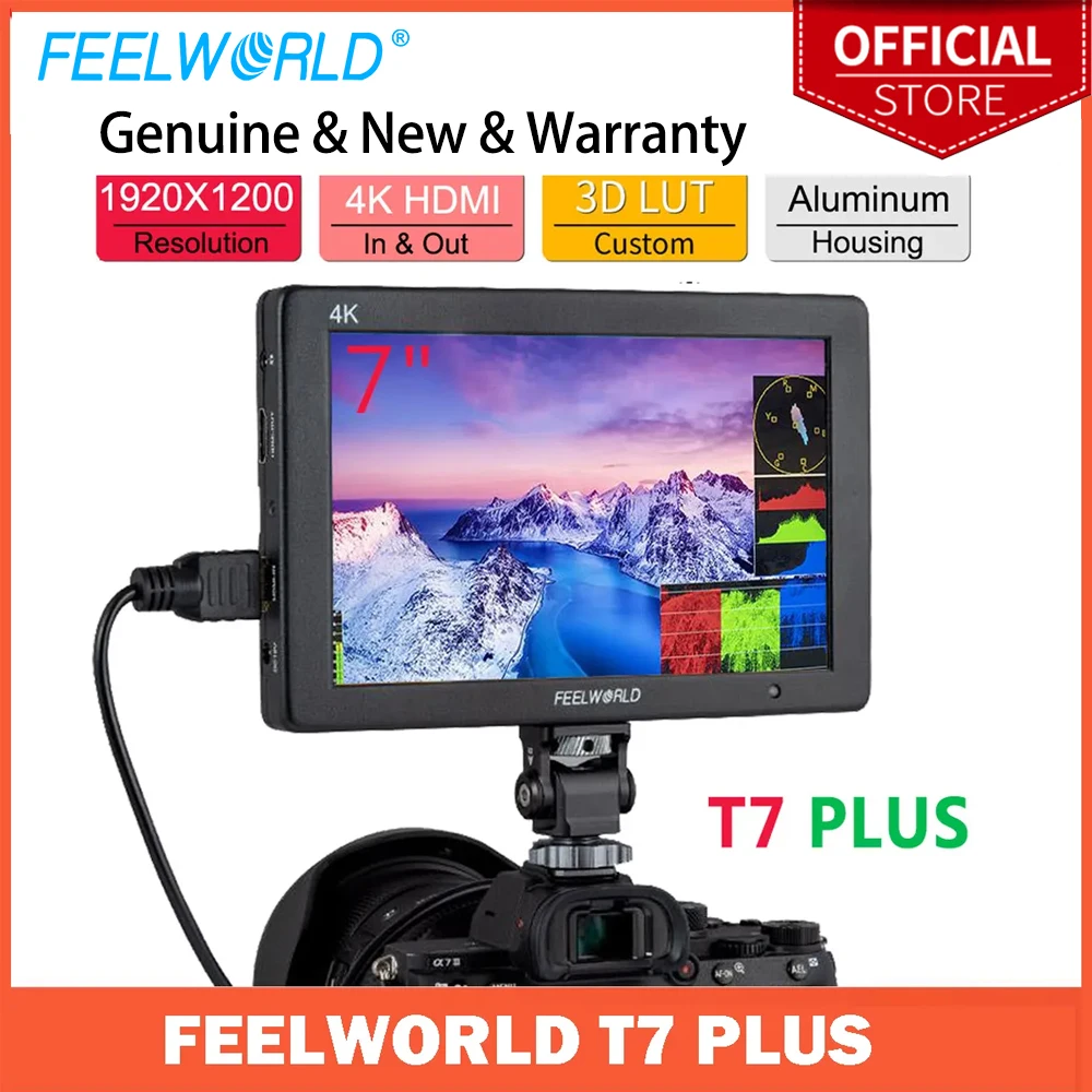 Feelworld Monitor T7 Plus 7 Inch 3d Lut On Camera Field Dslr Monitor 4k ...