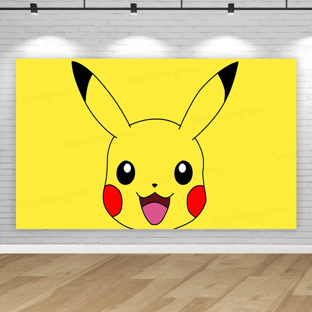 Fondo de Pokémon Pikachu Poke Ball para fiesta de cumpleaños de niño y ...