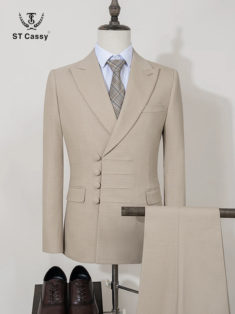 ST Cassy Elegant Men's suits for wedding Slim Fit Multiple buttons ...