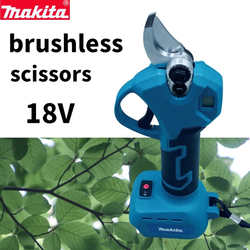 Makita-18V-LED-Display-Brushless-Electric-Pruning-Shears-Garden-Tool-Pruner-Cordless-Electric ...