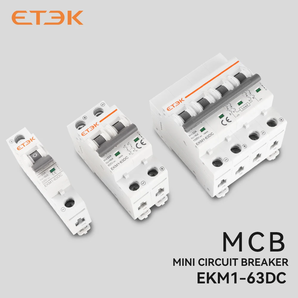 ETEK 6KA MCB 2p 4p 6KA DC Solar Photovoltaic Breaker 500V 1000V DC ...