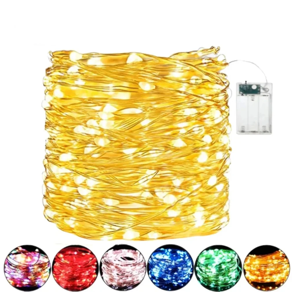 2M-5M-10M-LED-string-copper-wire-3XAA-battery-powered-Christmas-wedding ...