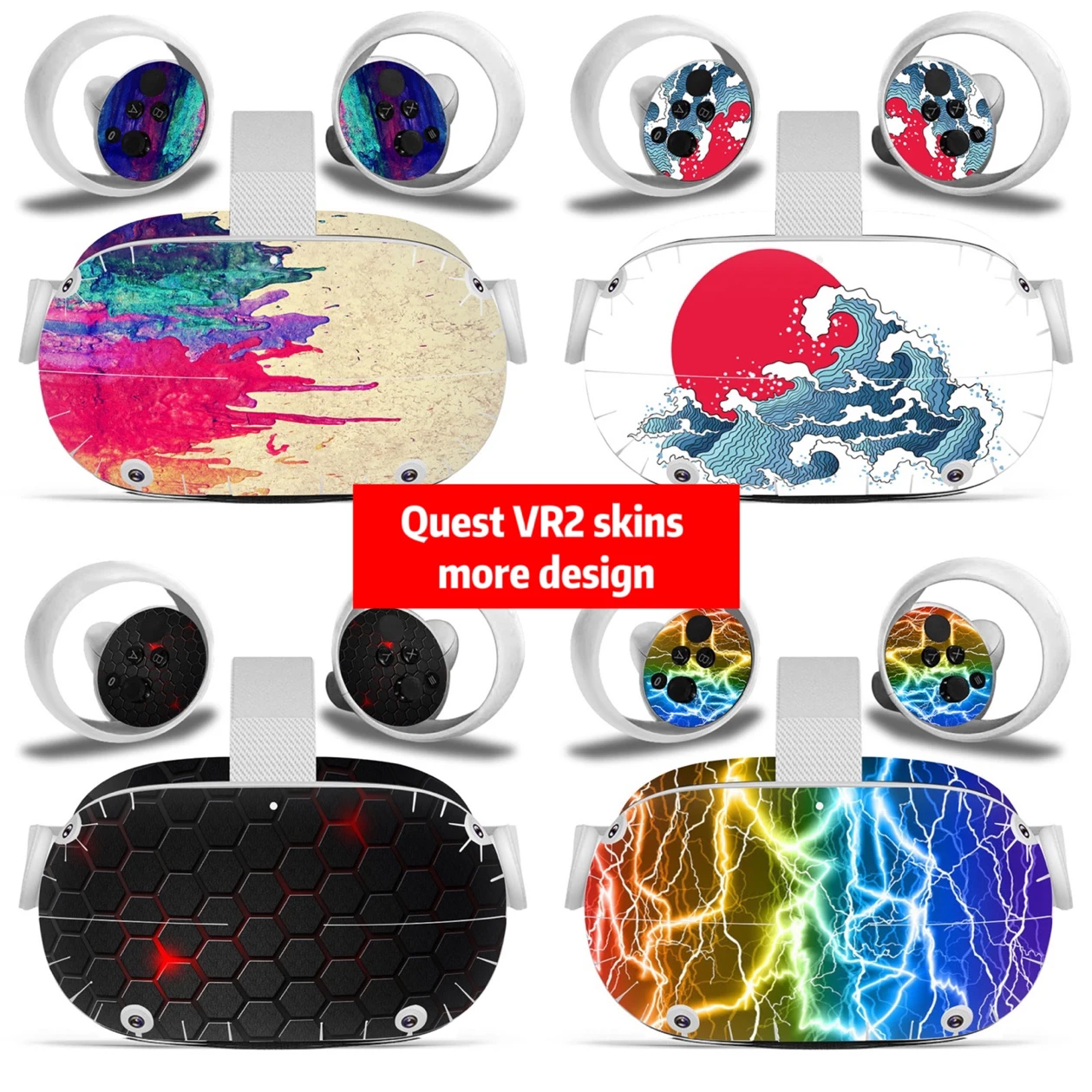 Hot-design-for-Oculus-Quest-2-VR-Sticker-Headset-Decals-Protective-PVC ...