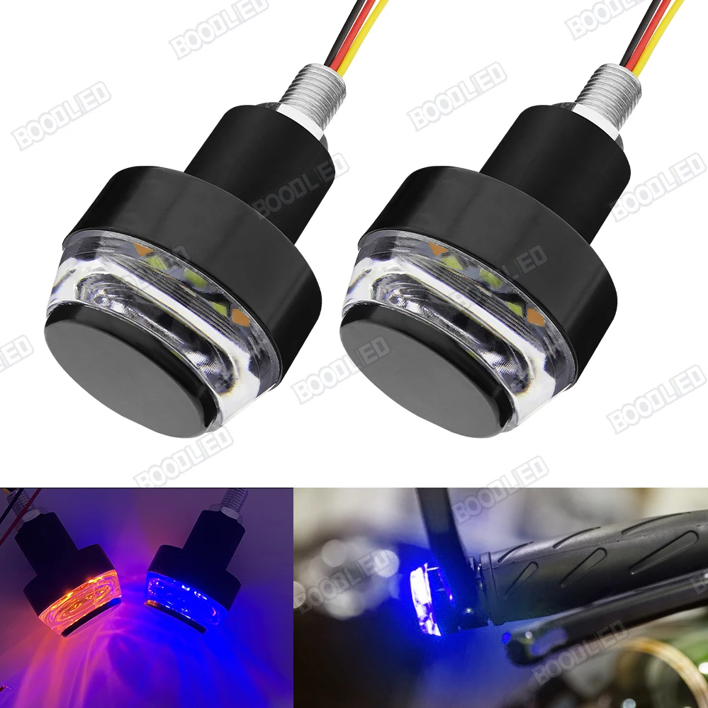 Motorcycle-Turn-Signal-Lights-Yellow-Red-Blue-LED-Handle-bar-End ...