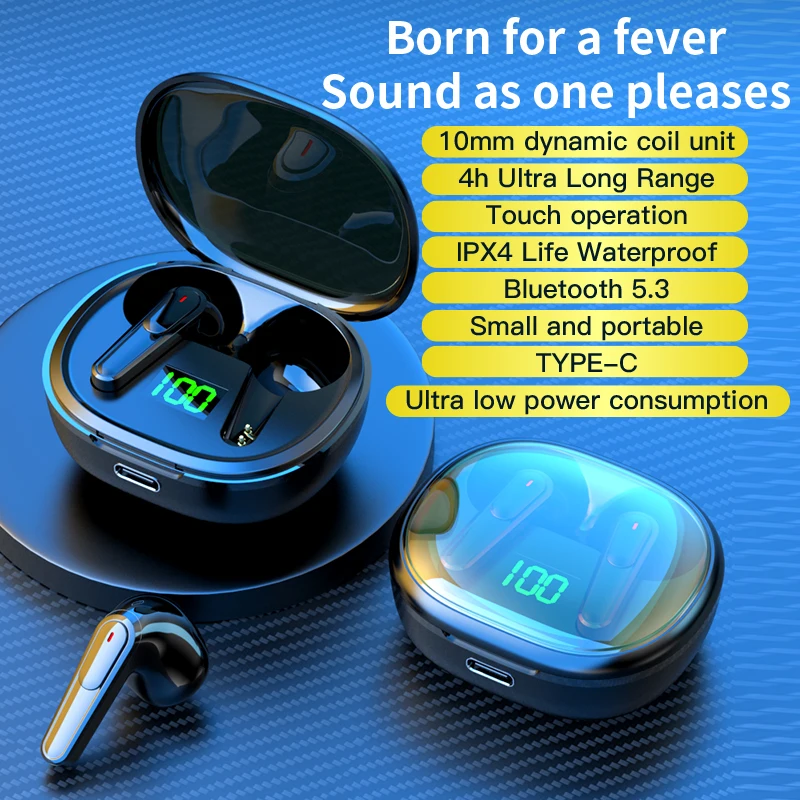 PRO50 Bluetooth 5.3 Wireless TWS Earphone Smart Touch Call Headset ...