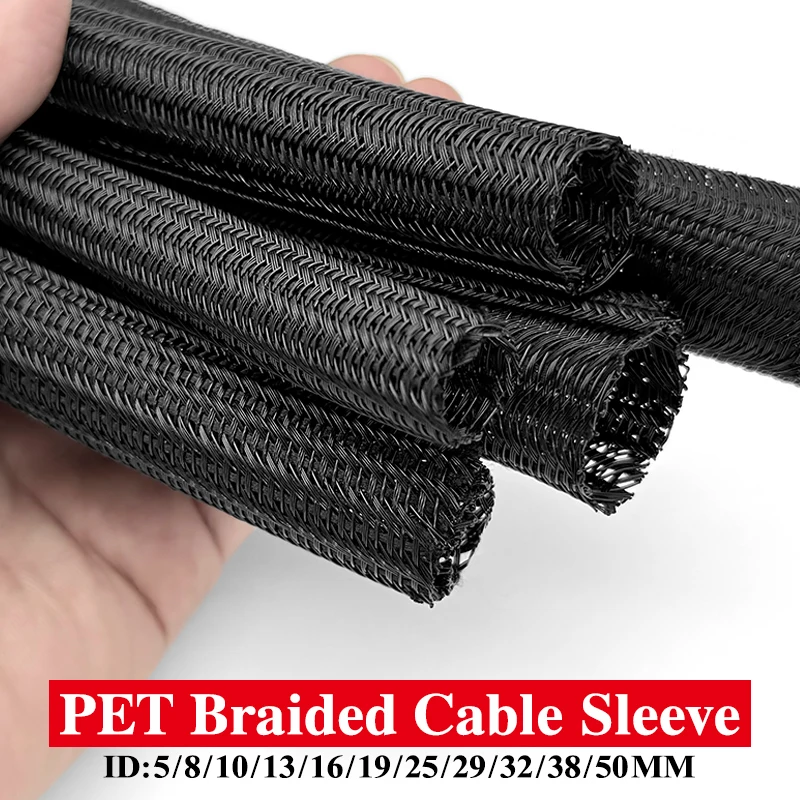Expandable Insulated PET Cable Sleeve 5-50mm Braided Split Line ...