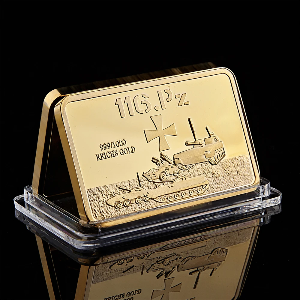 WWII German 116.PZ Tank Division Commemorative Gold Clad In Bar Fine ...