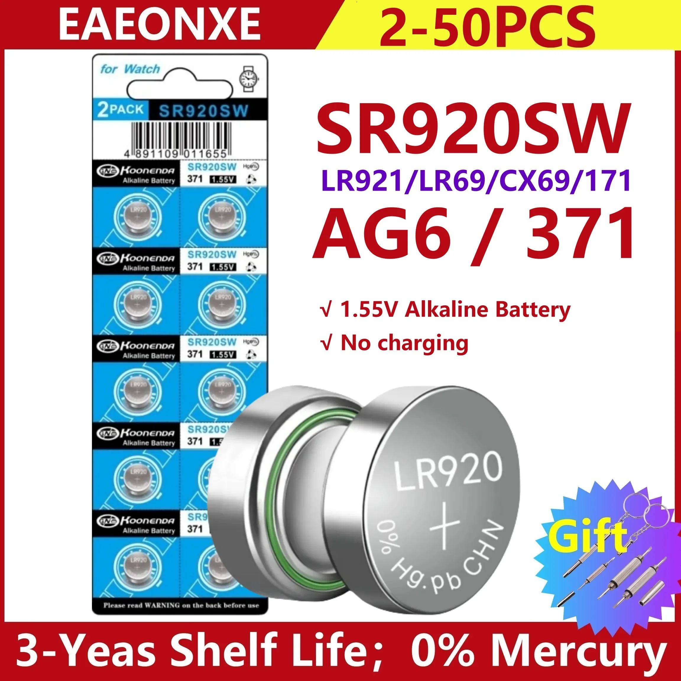NEW-2-50PCS-AG6-Button-Cell-pilas-Battery-1-55V-Coin-Alkaline-Battery ...