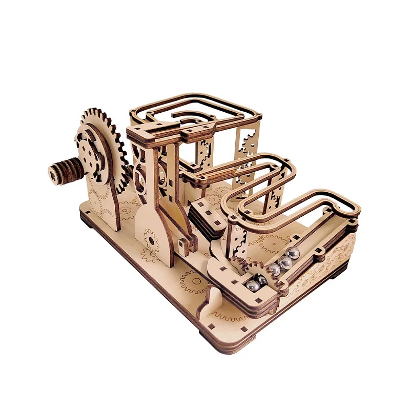 Marble Race Run 3D Wooden Puzzle Mechanical Kit Stem Science Physics ...