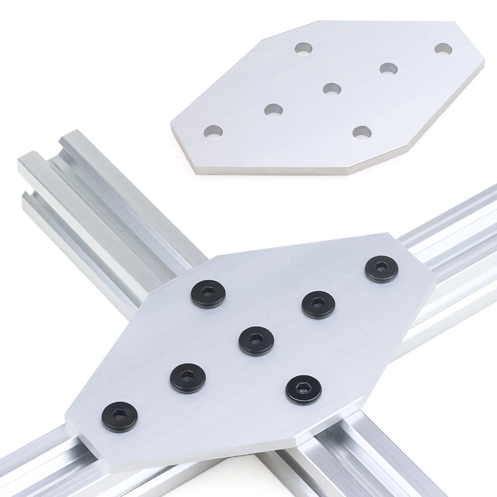 7-Hole-Cross-Joining-Plate-V-Slot-Profile-Connection-Plate-Corner ...