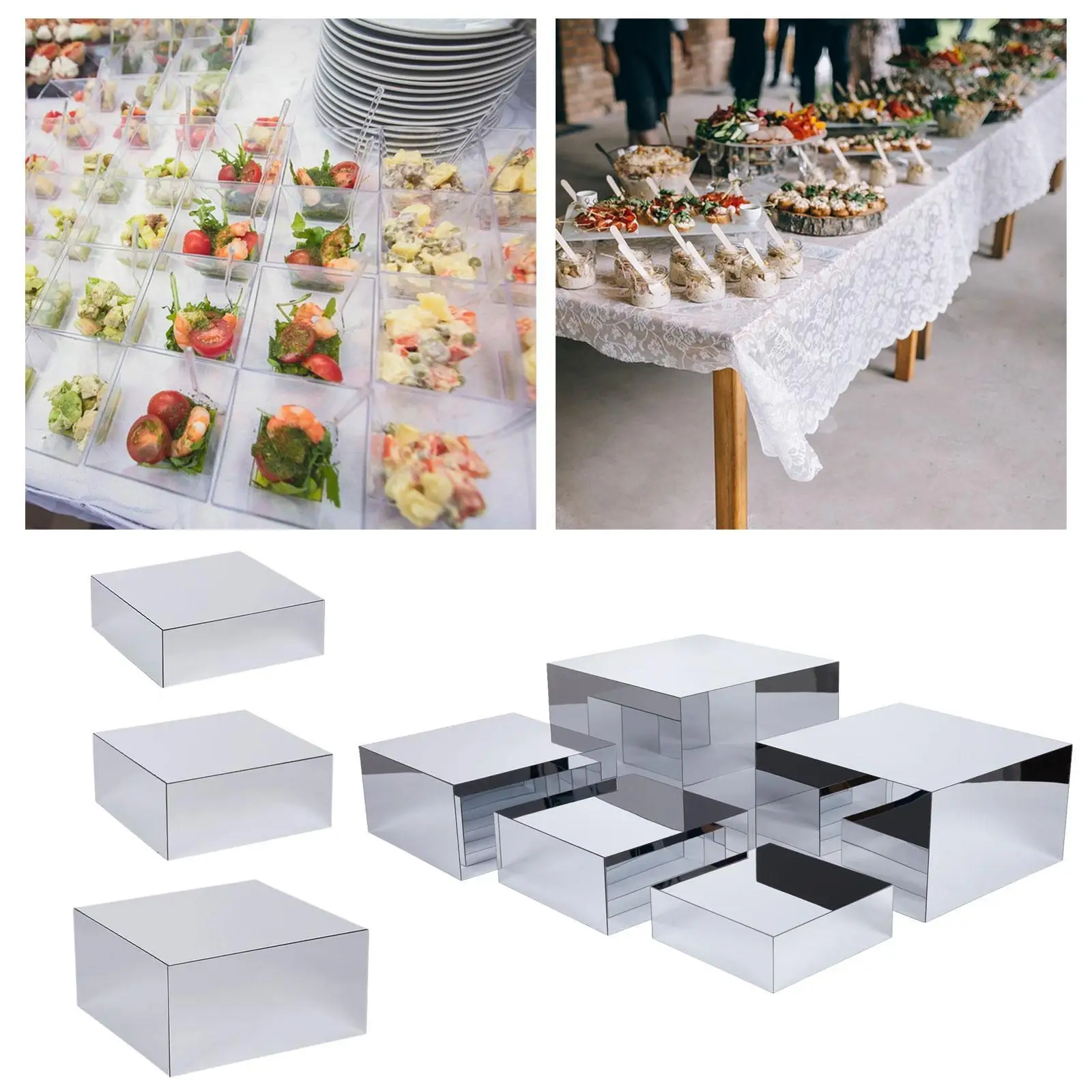 Buffet Riser Cupcake Display Stands Banquet Pastry Acrylic Wedding ...