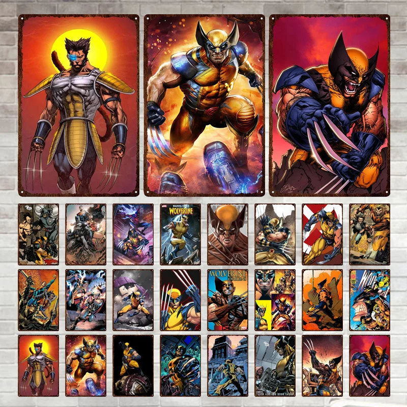 Marvel Classic Movie Metal Plate, Wolverine Placa, Tin Sign, Cartaz ...