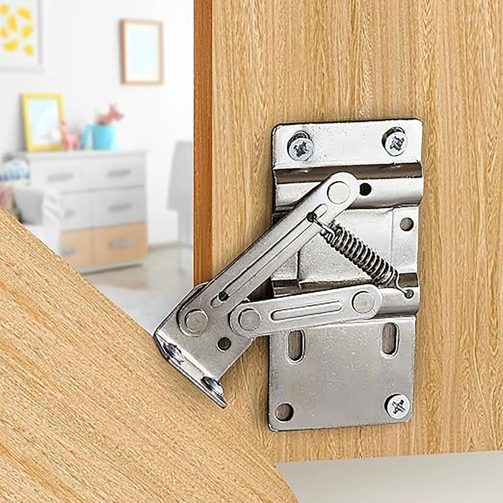 2PCS-Self-Close-Hinges-45-Degree-Downward-Flip-for-Kitchen-Cabinet ...