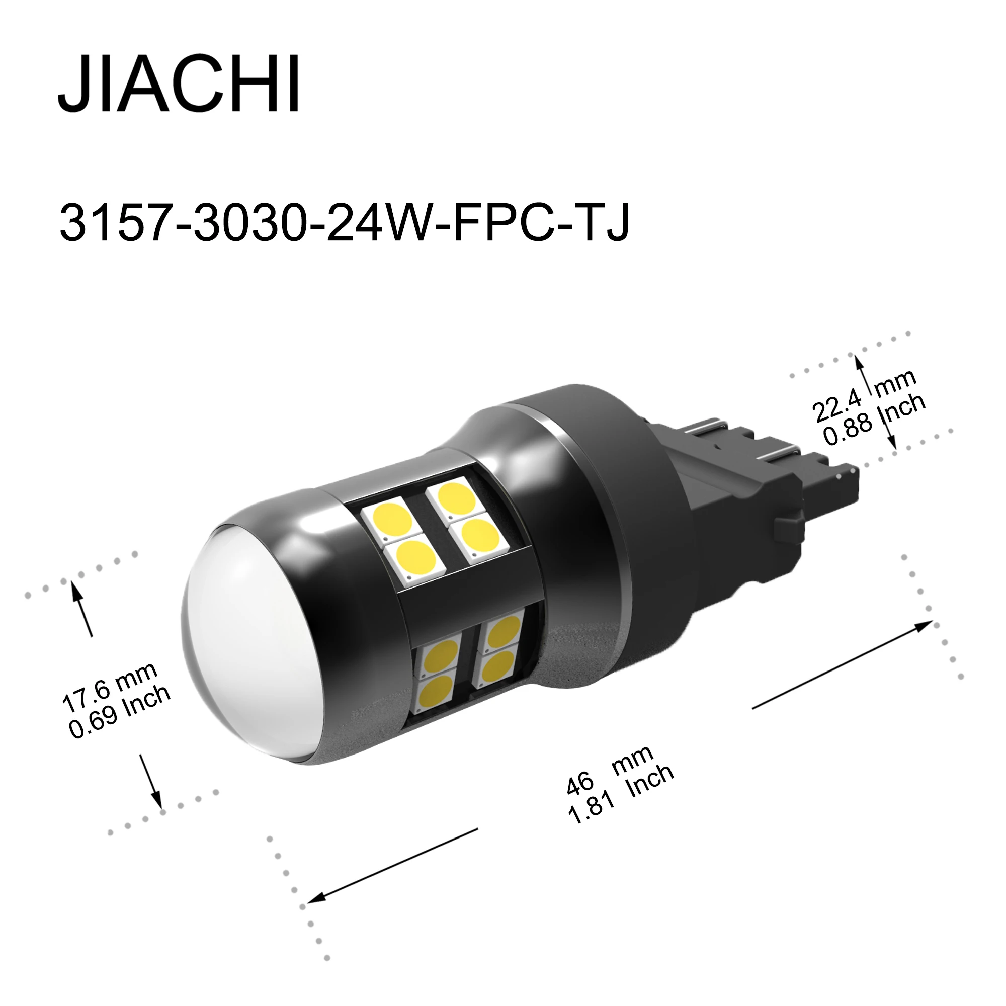 Jiachi-2pcs-T25-3157-3156-3057-3457-P27-7W-P27W-600LM-3030-LED-Car ...