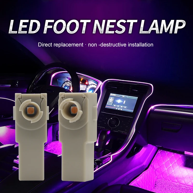 1-4pcs-12V-LED-Inner-Ambient-Light-Illumination-Foot-Lamp-Glove-Box ...