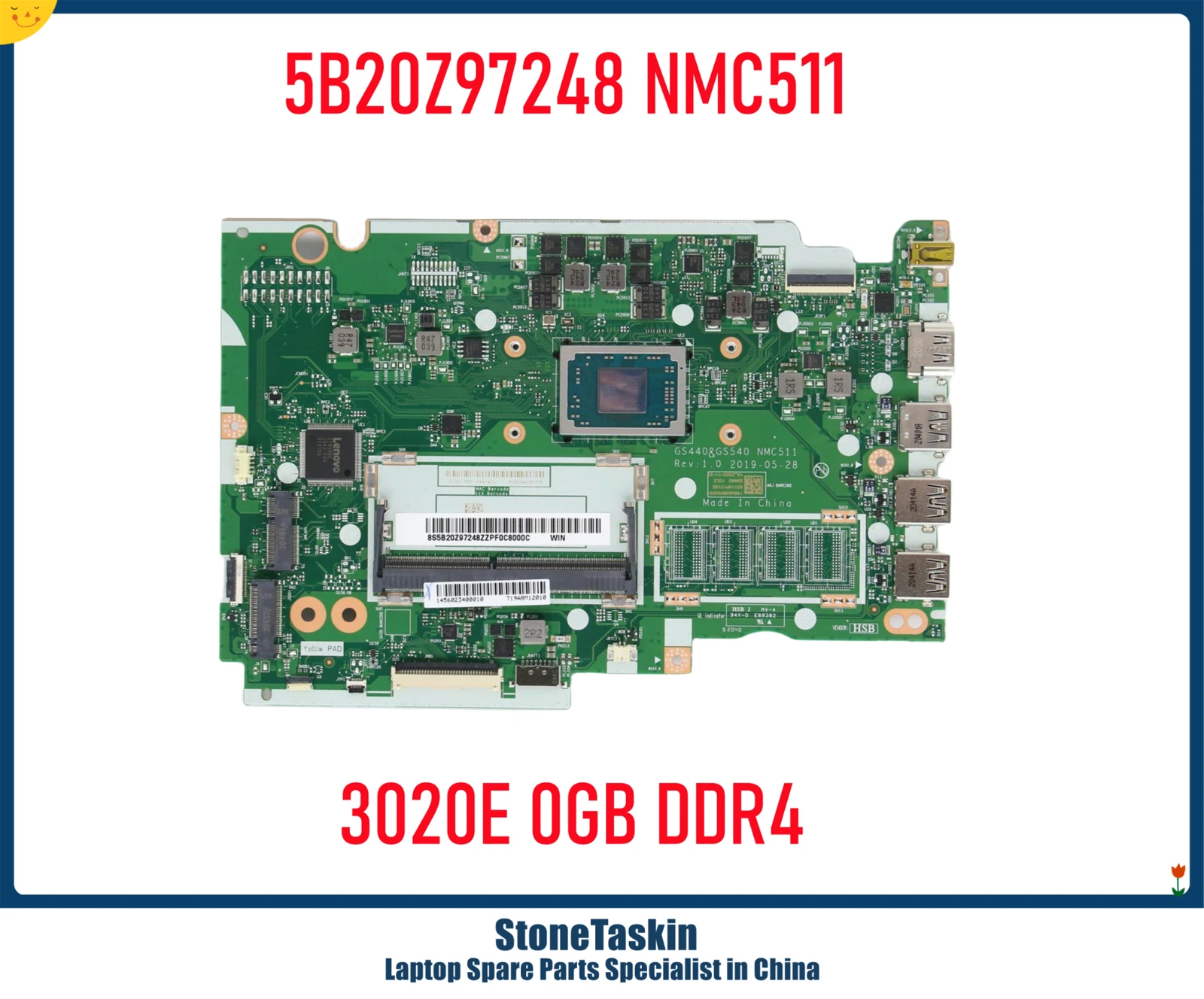 StoneTaskin-Placa-m-e-port-til-para-Lenovo-GS440-e-GS540-NM-C511-NMC511 ...