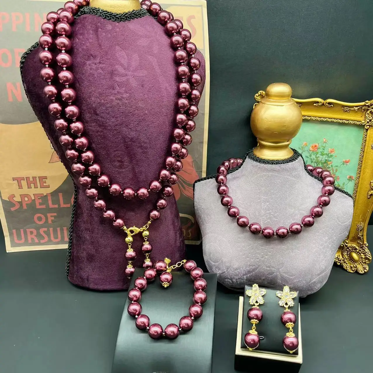 Qingdao-Zhonggu-Ornament-Vintage-Glass-Pearl-Purple-Donglai-Pearl ...