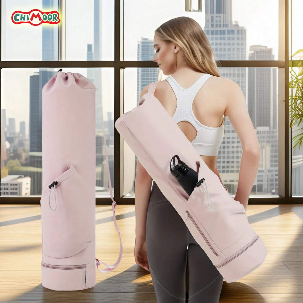 Yoga Mat Bag with Water Bottle Pocket and Bottom Wet Bag Sports Yoga ...