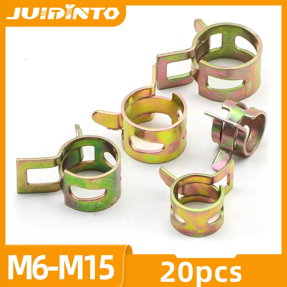 JUIDINTO-20pcs-Fuel-line-Spring-Clamp-6-15mm-Spring-Clip-Fuel-Oil-Line ...