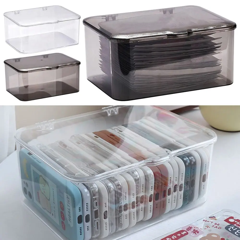 1Pcs Transparent Mask Storage Box Large Capacity High Quality Home Flip ...