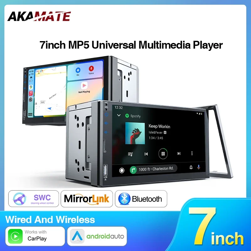 Car-Radio-7inch-MP5-Car-Stereo-Wireless-CarPlay-Android-Auto-Wince ...