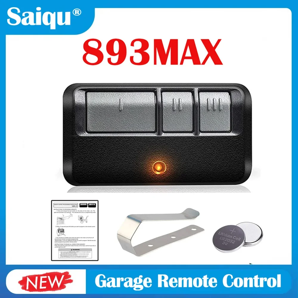 893MAX Remote Control Garage Door Opener 3 Button For 893LM 891LM 371LM ...