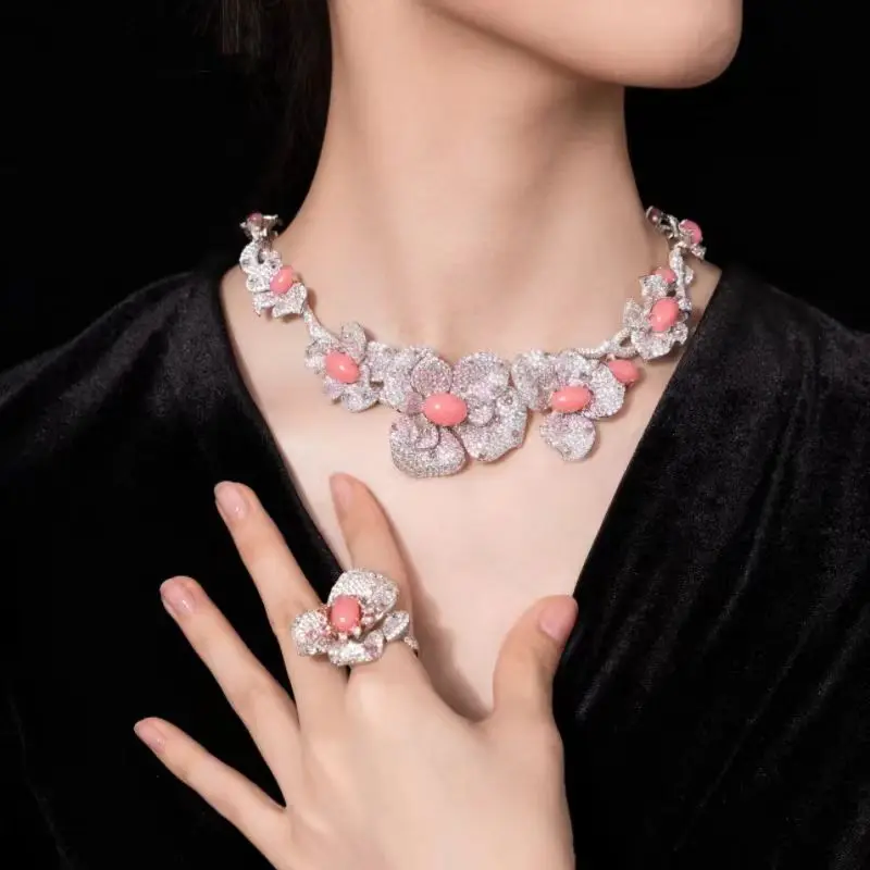 Luxury-Genuine-925-Silver-Caliber-Women-s-Jewelry-Set-Necklaces-with ...