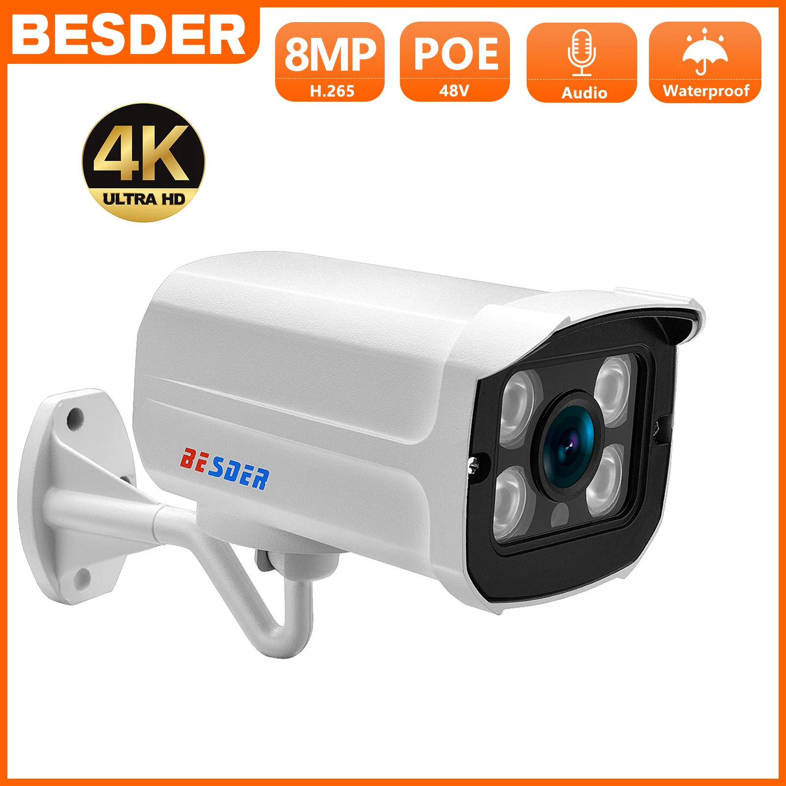 Besder Wide Angle 2.8mm 1080p 3mp 5mp Ip Camera Waterproof Surveillance ...