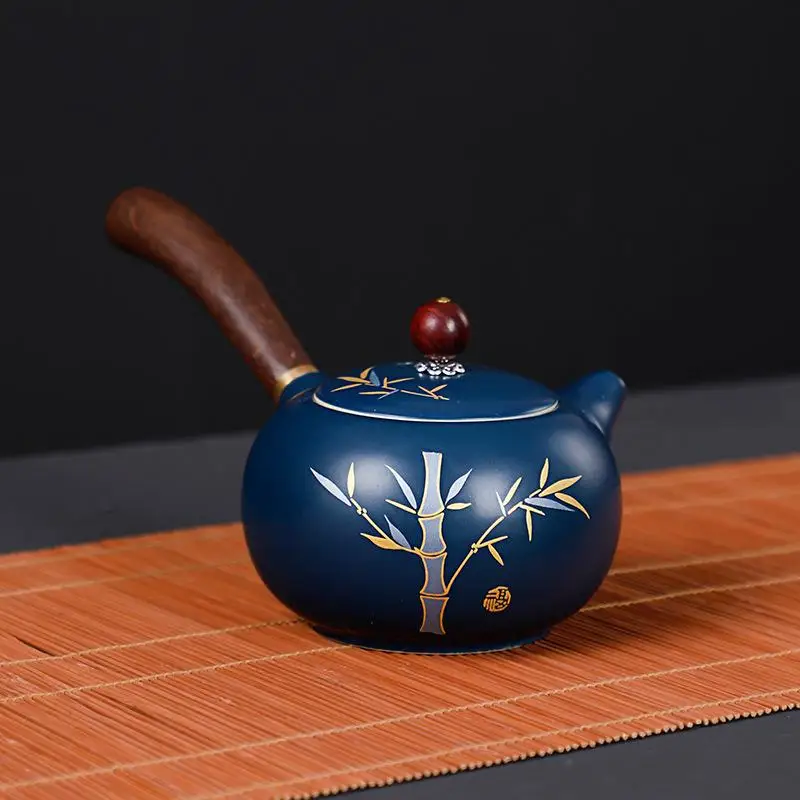 Wooden Handle Side Handle Xishi Single Pot Japanese Household Ceramic ...