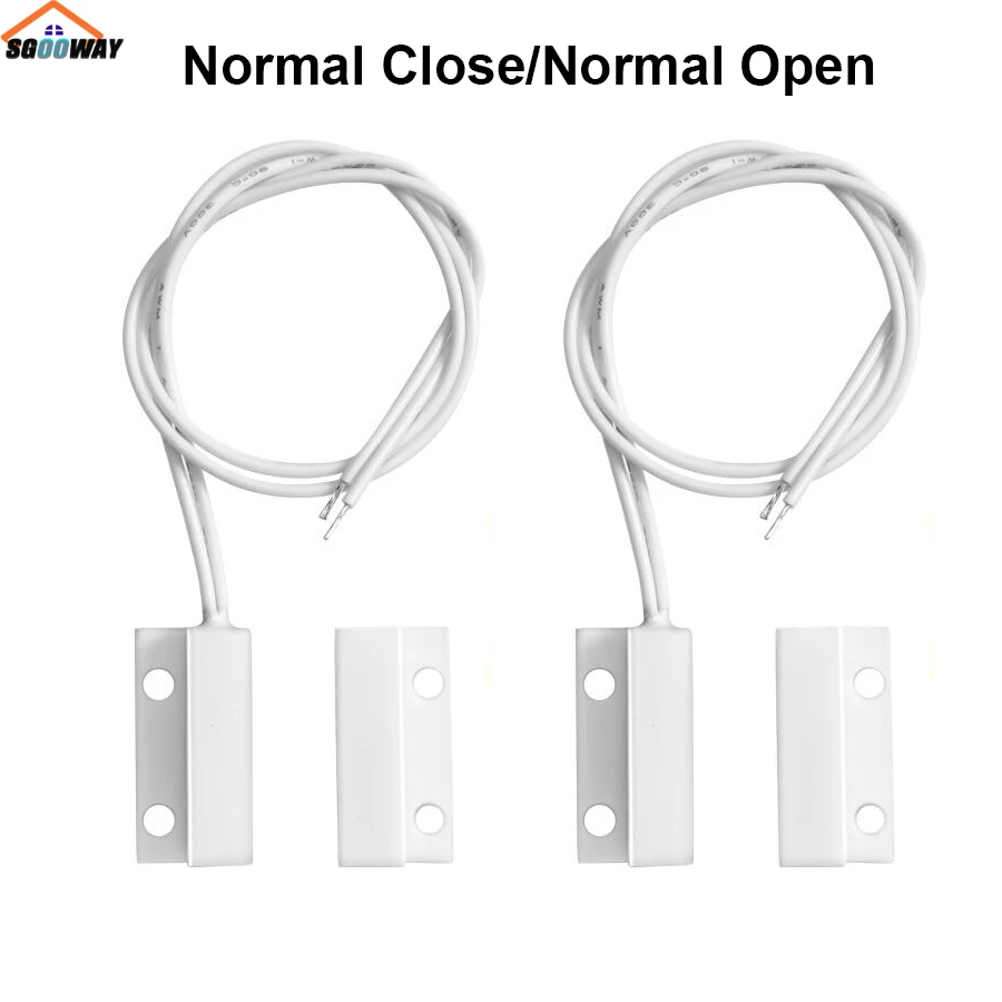 Wired-Door-Window-Sensor-detector-Magnetic-Switch-normally-Closed-NC ...