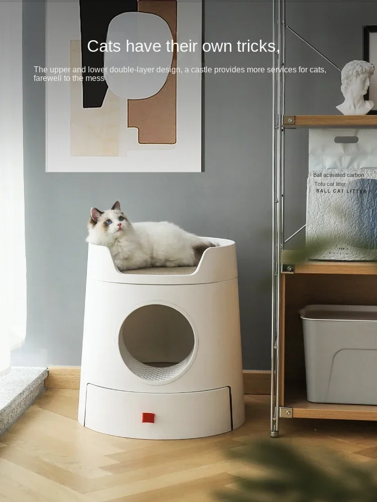 Caja-de-arena-para-gatos-suministros-para-gatos-combinaci-n-de-caj-n ...
