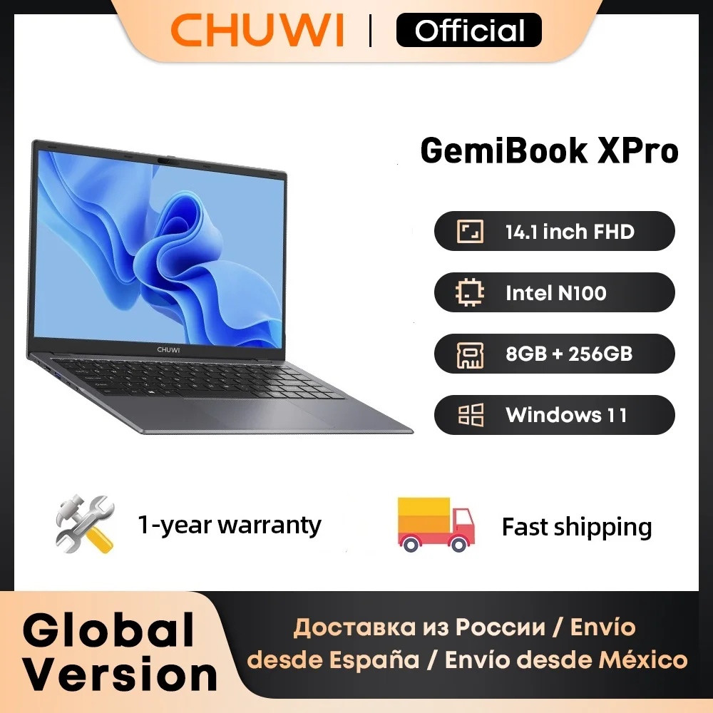 CHUWI-GemiBook-XPro-14-1-inch-UHD-Screen-Intel-N100-Laptop-8GB-RAM ...