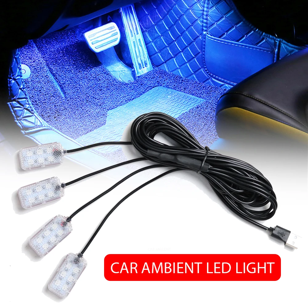 Led-Car-Foot-Ambient-Light-USB-Cig-Neon-Mood-Lighting-Backlight-Auto ...