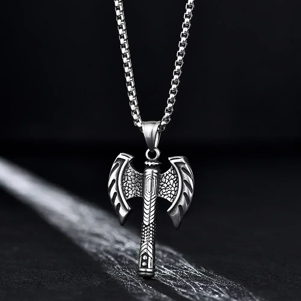 Retro-Ethnic-Style-Nordic-Double-Ax-Weapon-Pendant-Necklace-Men-s-Punk ...