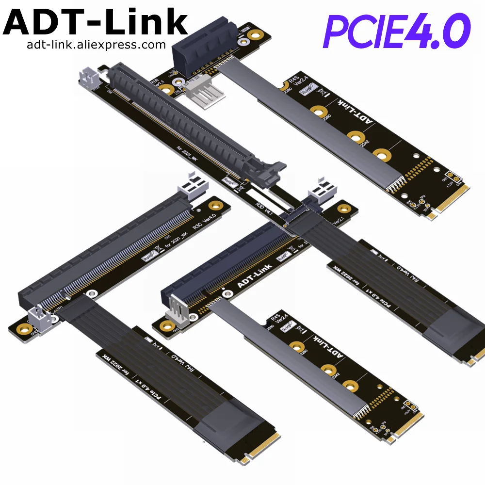 ADT-link-PCIe-GPU-Extension-Cable-for-BTC-Ming-WK-Series-M-2-NVMe-Gen3 ...