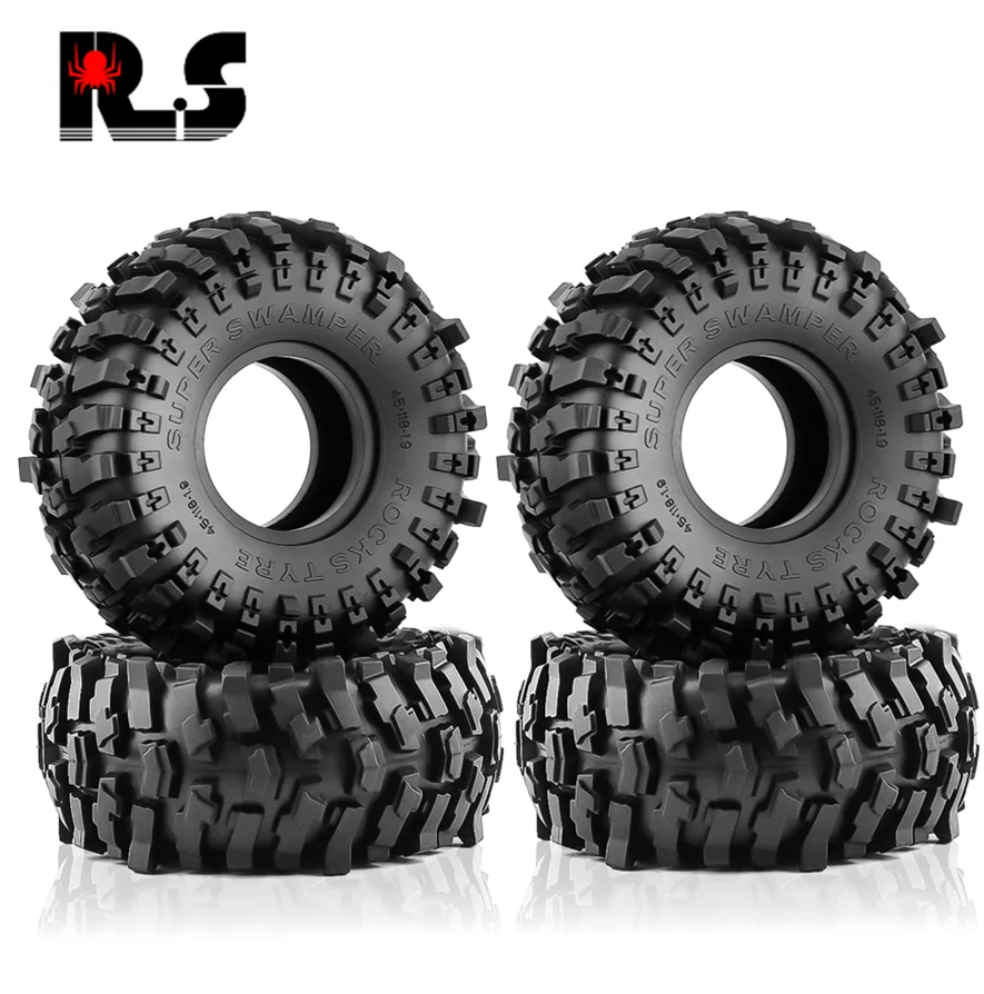 1/4PCS 1.9" Rubber Voodoo KLR Wheel Tires 118*45mm for 1:10 RC Crawler ...