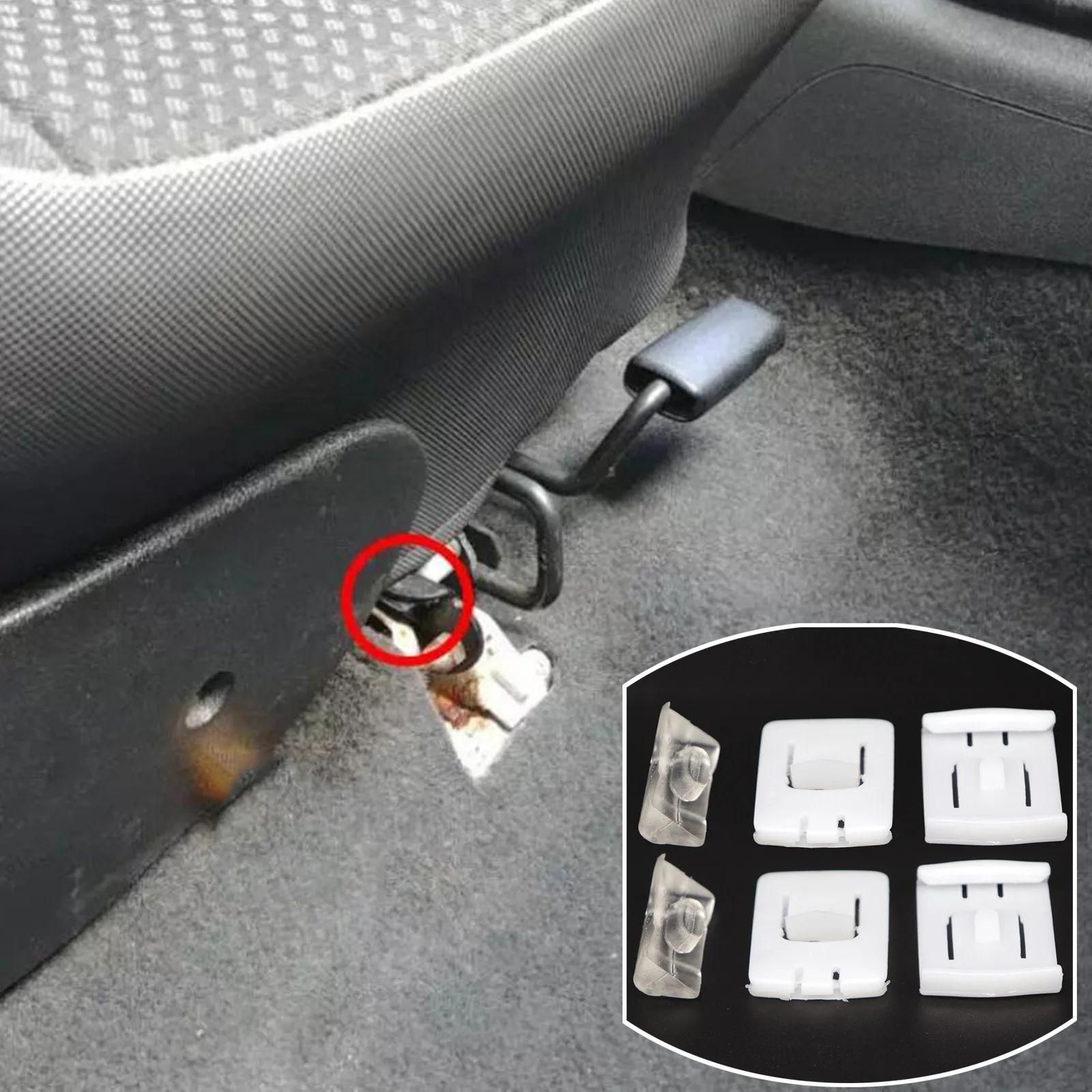 Seat-Fastener-Rail-Runner-Clip-Slider-Kit-Pe-a-Guia-para-Audi-80-100 ...