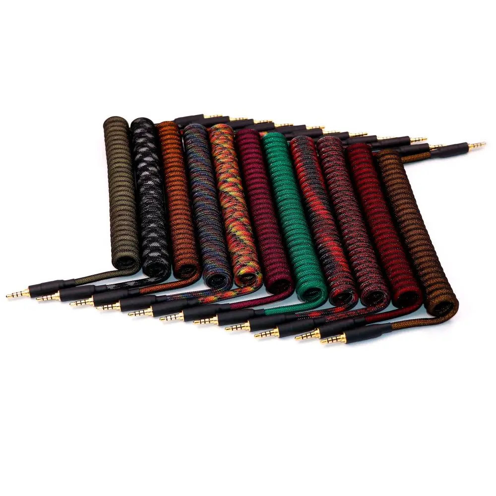 Angitu-Sofle-Keyboard-Data-Cable-Mix-Color-Coiled-TRRS-Handmake-Split ...