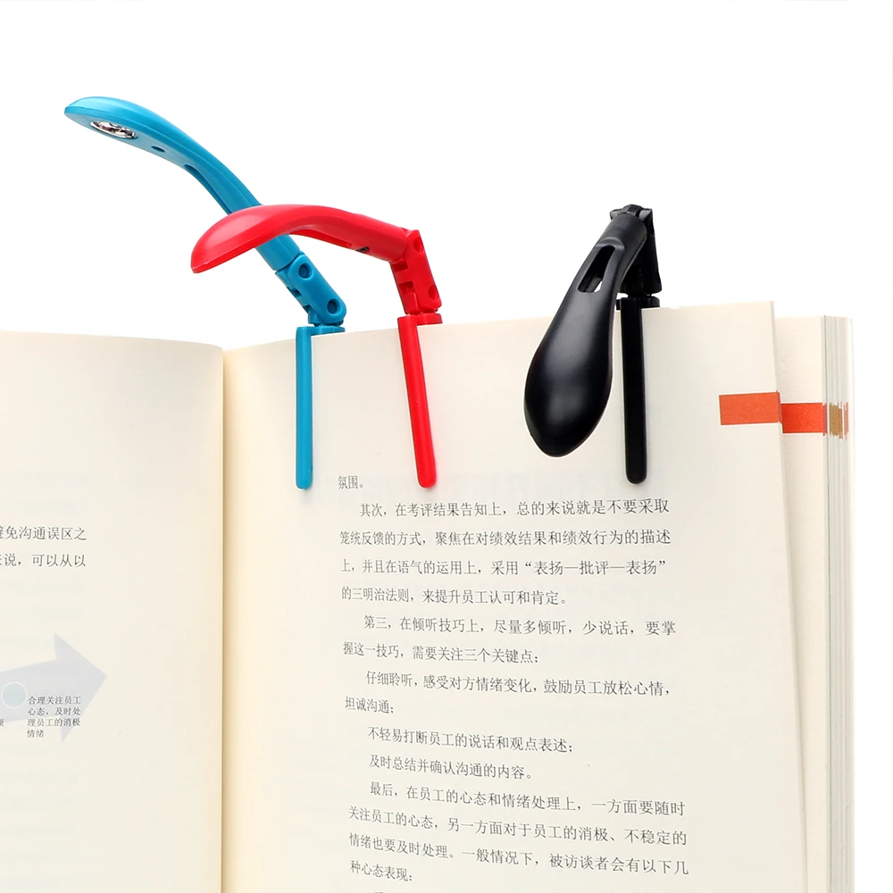 Folding-Clip-on-Book-LED-Book-Lights-Reading-Lamp-For-Reader-Kindle ...