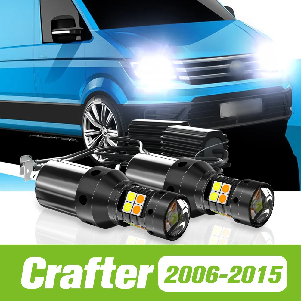 2pcs-For-VW-Crafter-2006-2015-Dual-Mode-LED-Turn-Signal-Daytime-Running ...