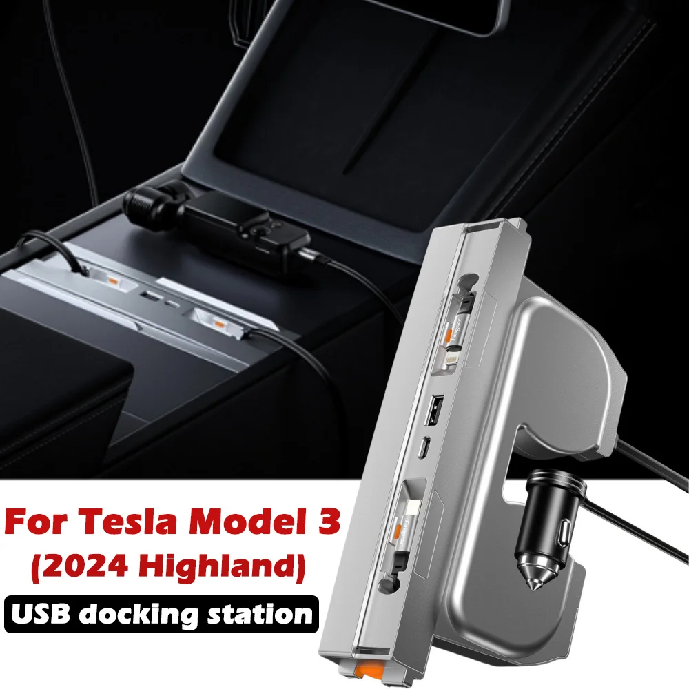 USB-Hub-Docking-Station-for-Tesla-Model-3-Highland-2024-4-in-1-Car ...