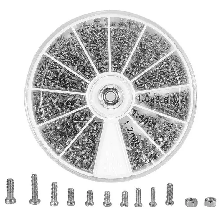 600pcs-12-Kind-of-Small-Screws-Nuts-Electronics-Assortment-Kit-M1-M1-2 ...