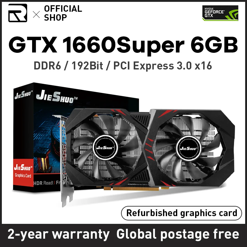 Carte graphique NVIDIA Gtx 1660 Super, 6 go GDDR6, 1660 bits, Super GAMEGPU, PCI E, connectiques ...