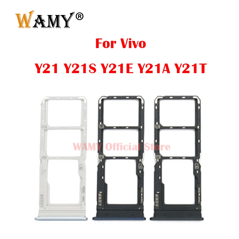Original New SIM Card Tray Slot Holder Adapter Socket For Vivo Y21 Y21s 2021 / Y21a Y21e Y21t ...