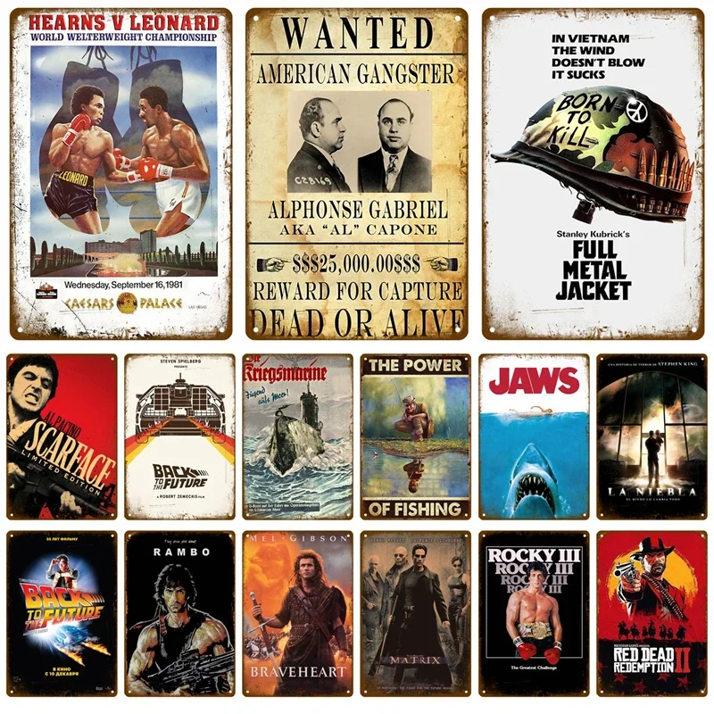 Vintage-Retro-Movie-Metal-Tin-Sign-Classic-Cinema-Wall-Decor-for-Home ...