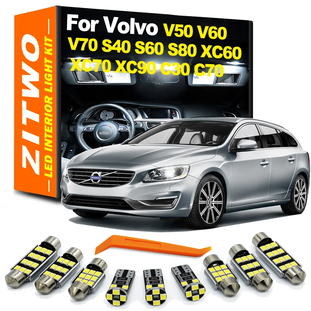 Complete-LED-Interior-Dome-Map-Roof-Foot-Light-Kit-For-Volvo-V50-V60 ...