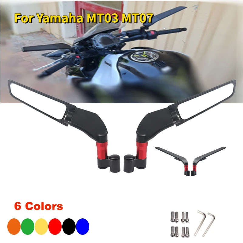 For Yamaha MT07 MT-07 MT03 MT-03 MT 03 07 Rearview Mirror Wind Wing ...
