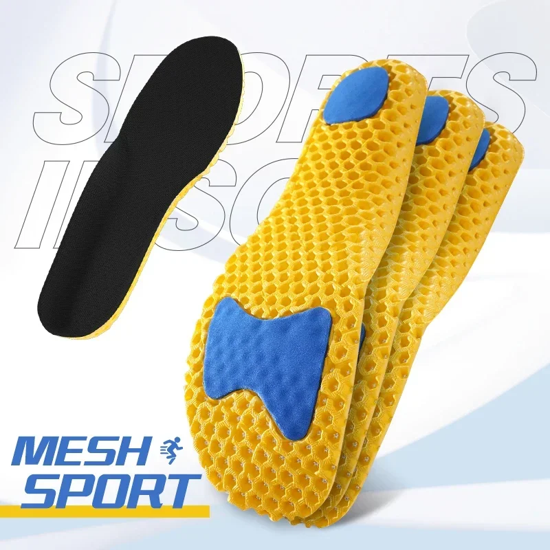 Memory-Foam-Insoles-For-Shoes-Sole-Mesh-Deodorant-Breathable-Cushion ...