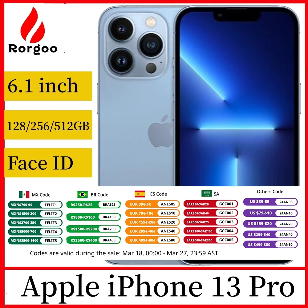 Apple-iPhone-13-pro-128GB-256GB-ROM-Unlocked-13pro-Mobile-phone-5G-A15 ...