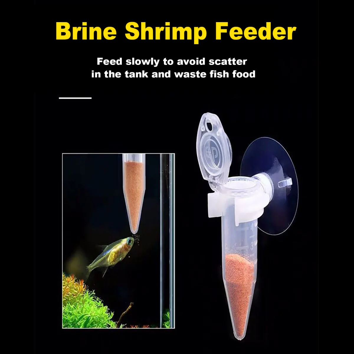 Fish Feeder Cone Shrimp Egg Worm Funnel Cup Feeding Tool Ring ...